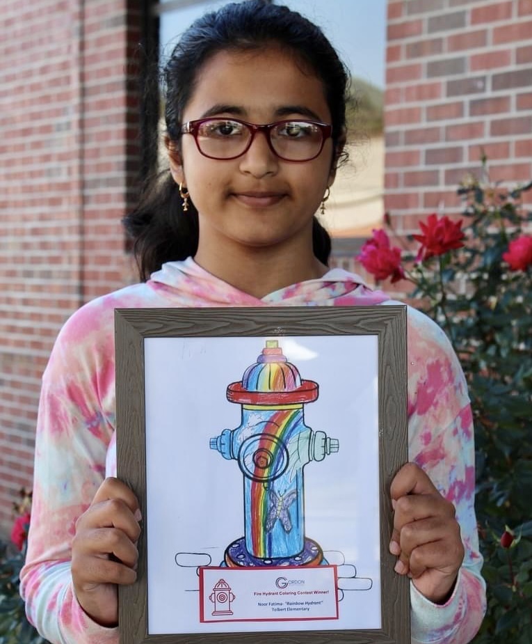 FATIMA WINS FIRE HYDRANT COLORING CONTEST | Tolbert Elementary School