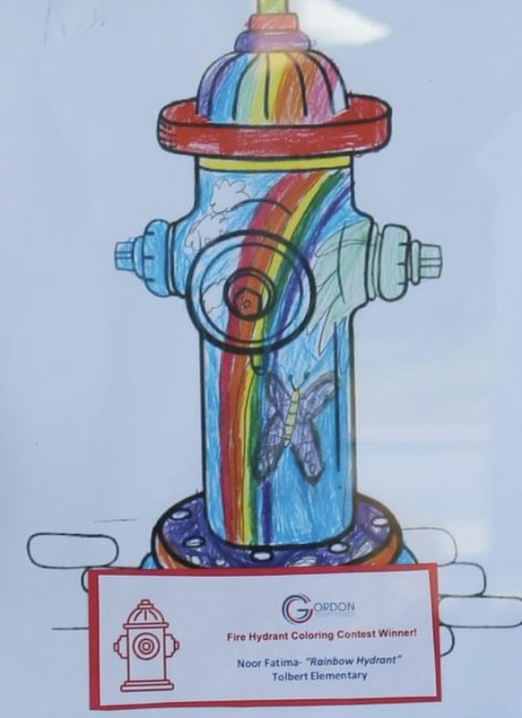 FATIMA WINS FIRE HYDRANT COLORING CONTEST | Tolbert Elementary School